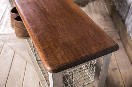 Antiques Atlas - Vintage School Benches With Shoe Storage as175a2423 ...