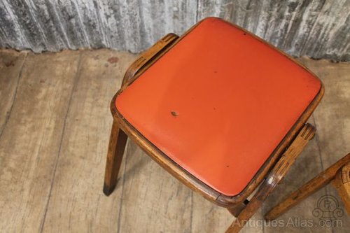 Antiques Atlas - Vintage Style Stacking Red Wooden Stools