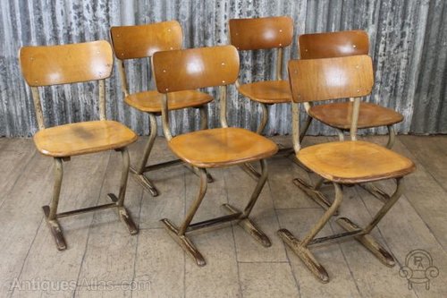 Antiques Atlas - Vintage Industrial German Stacking School Chair ...