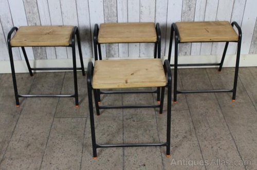 Antiques Atlas - Vintage Lab Stools Stacking School Stools as175a1809 ...