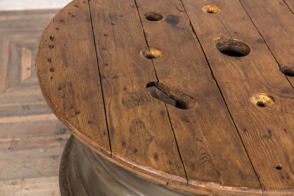 Antiques Atlas - Vintage Round Tractor Wheel Coffee Table