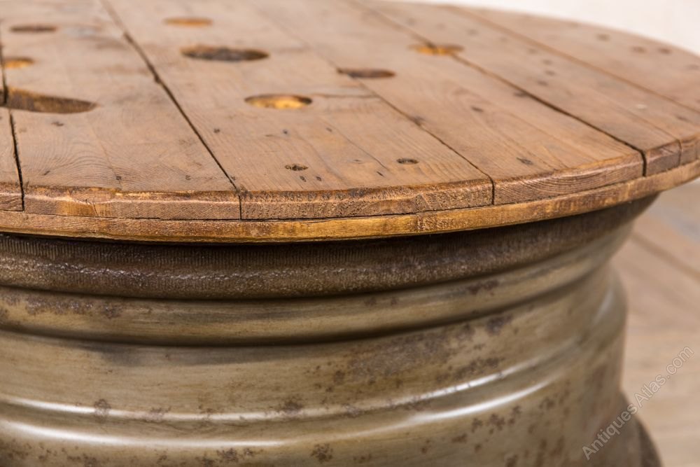 Antiques Atlas - Vintage Round Tractor Wheel Coffee Table