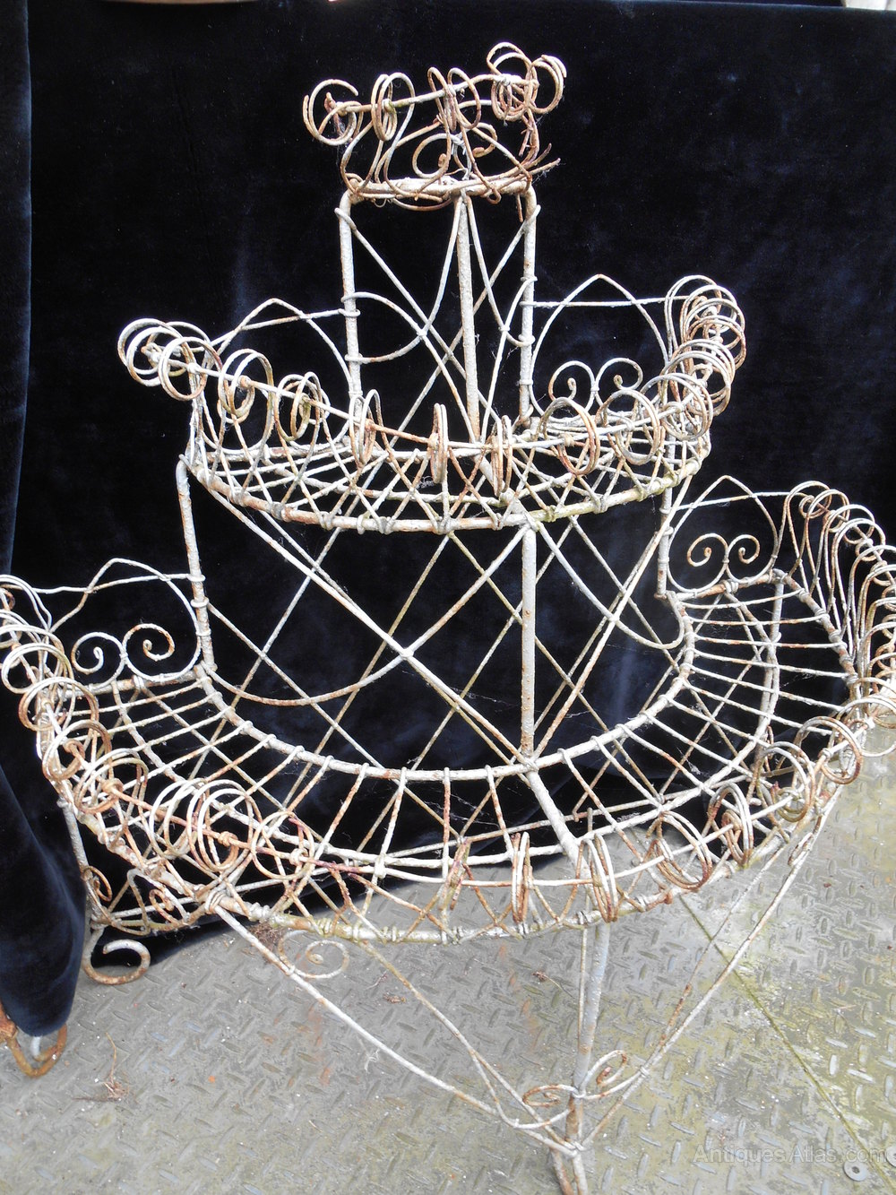 Victorian Wire Work Plant Stands