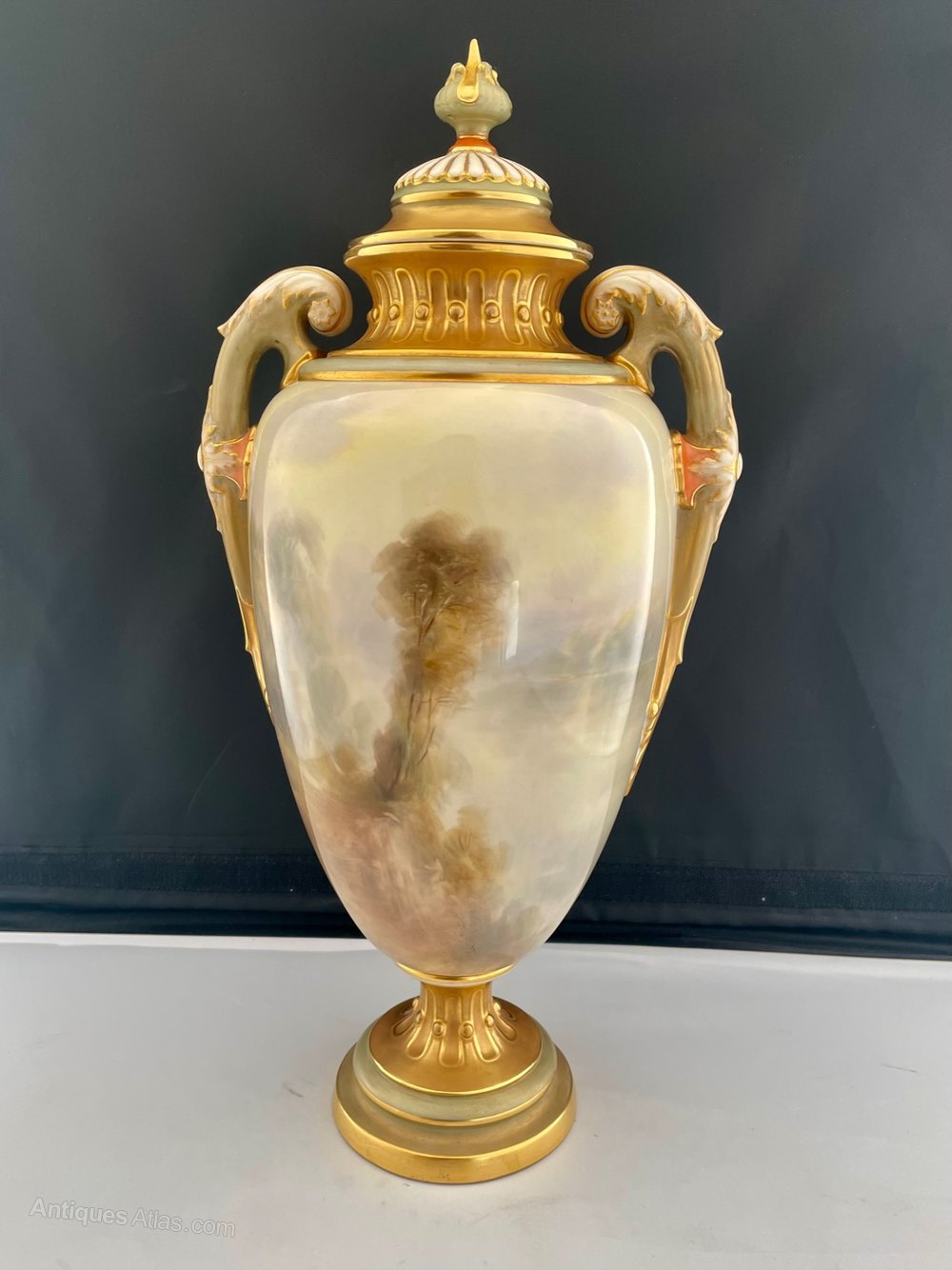 Antiques Atlas - Royal Worcester Cattle Vase Signed John Stinton as805a122