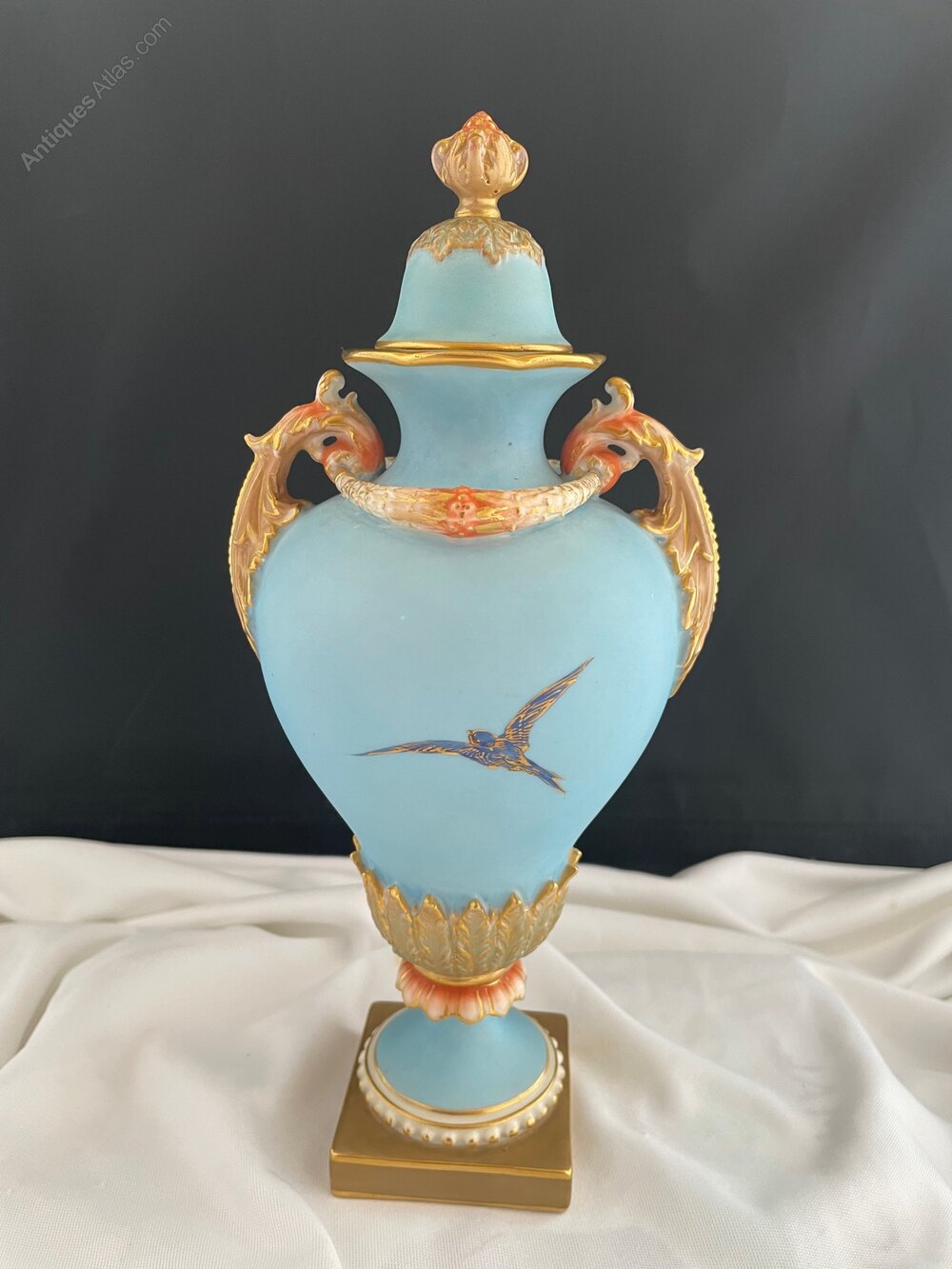 Antiques Atlas - Royal Worcester Swans Vase Signed C Baldwyn