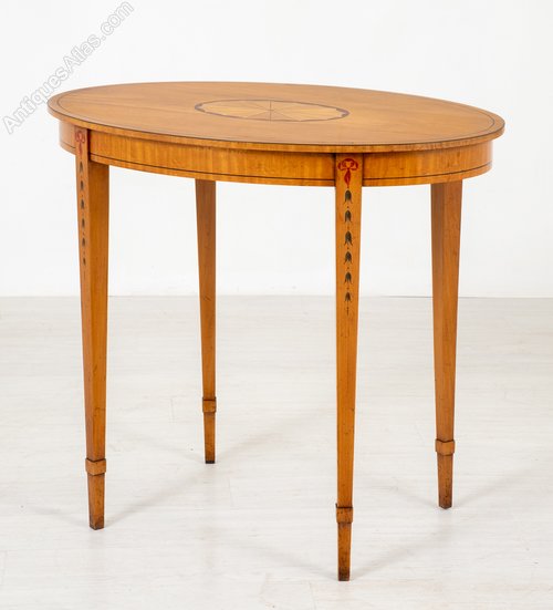 Hepplewhite Style Satinwood Occasional Table. - Antiques Atlas