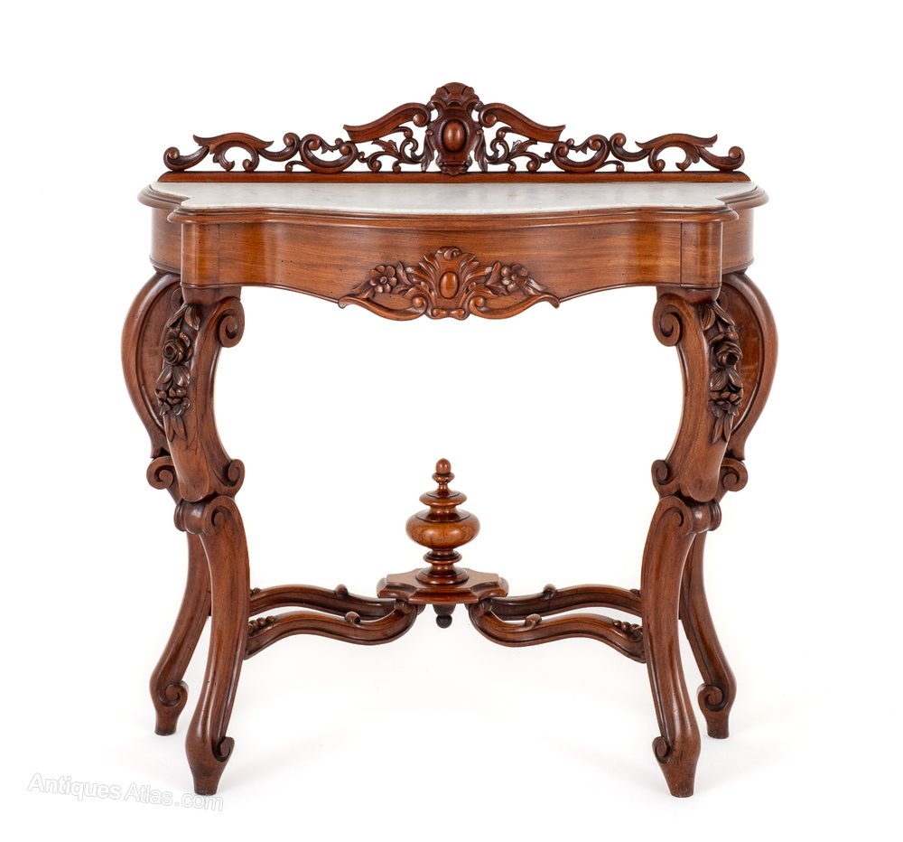 Very Pretty Marble Top Console Table - Antiques Atlas