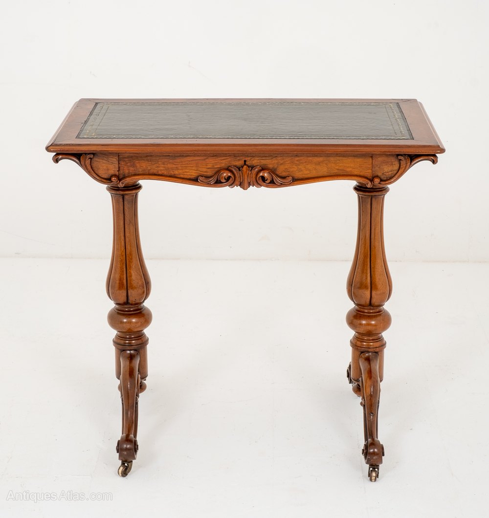 Victorian Walnut Writing Table - Antiques Atlas