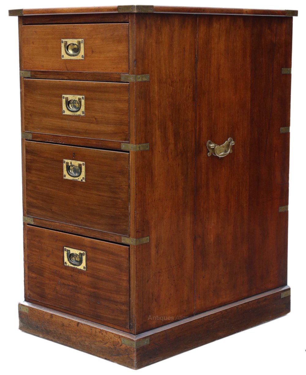 Antique Quality Campaign Chest Of Drawers - Antiques Atlas