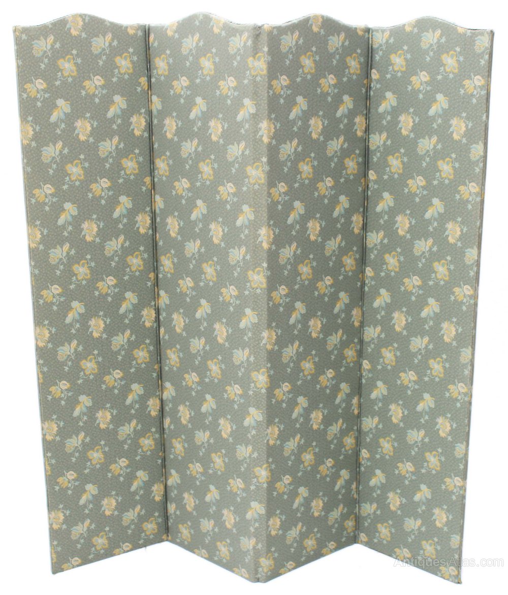 Folding 4 Panel Full Height Changing Screen Divide - Antiques Atlas