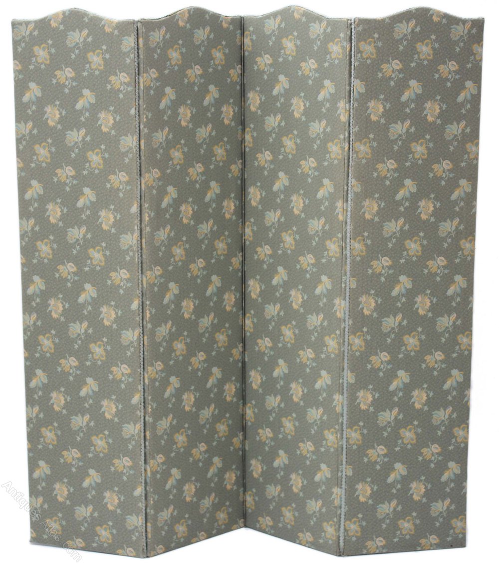 Folding 4 Panel Full Height Changing Screen Divide - Antiques Atlas