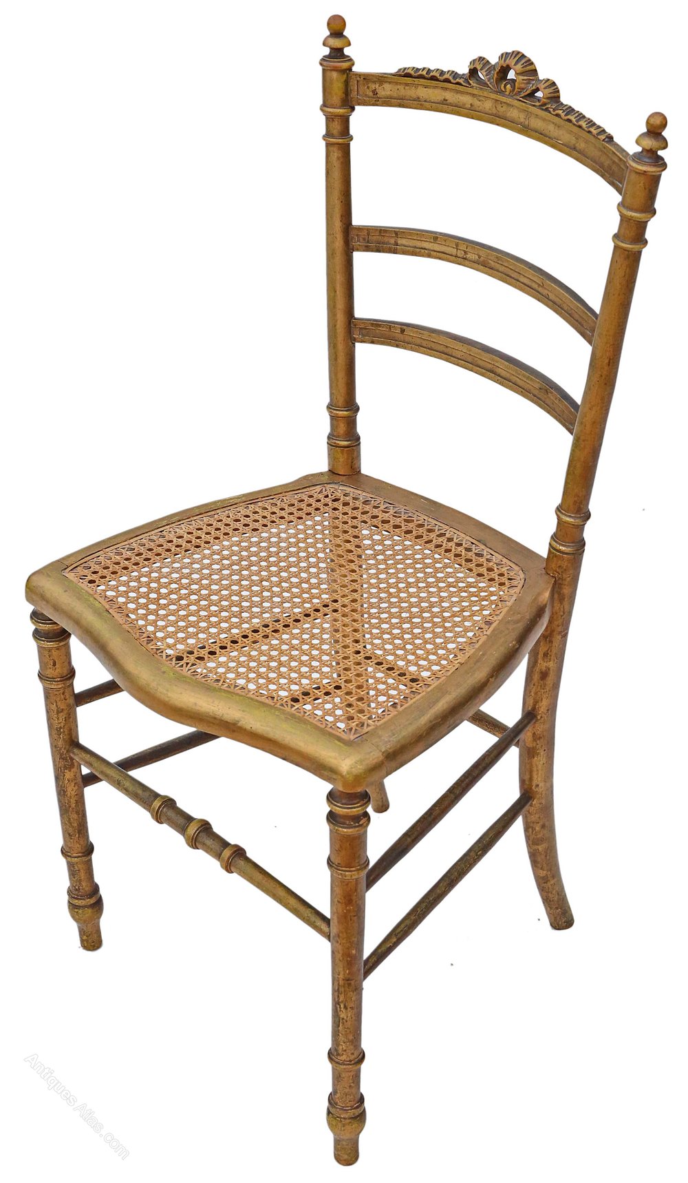Victorian Gilt Cane Inlaid Bedroom Side Hall Chair as462a1475 / 4383b ...