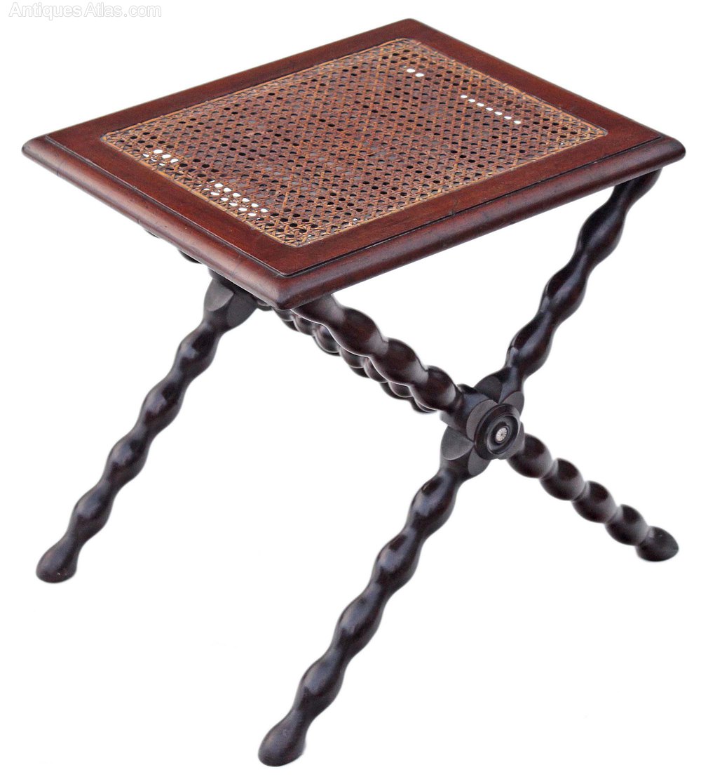 Victorian Mahogany Cane Luggage Stand Occasional - Antiques Atlas