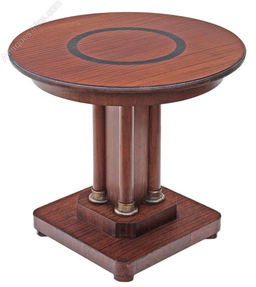 Art DECO Mahogany Centre Window Side Lamp Table - Antiques Atlas