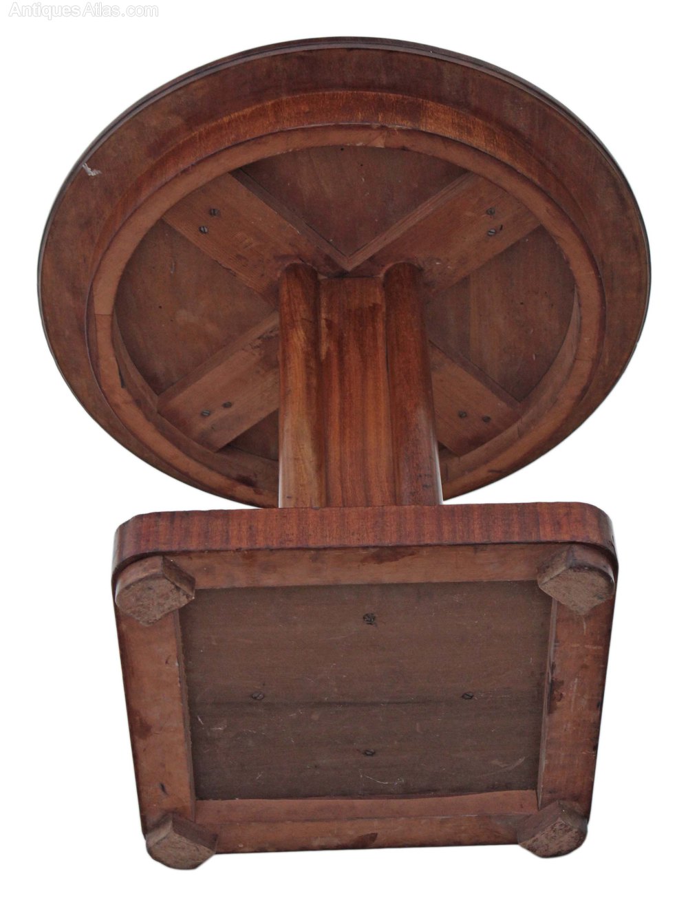 Art DECO Mahogany Centre Window Side Lamp Table - Antiques Atlas