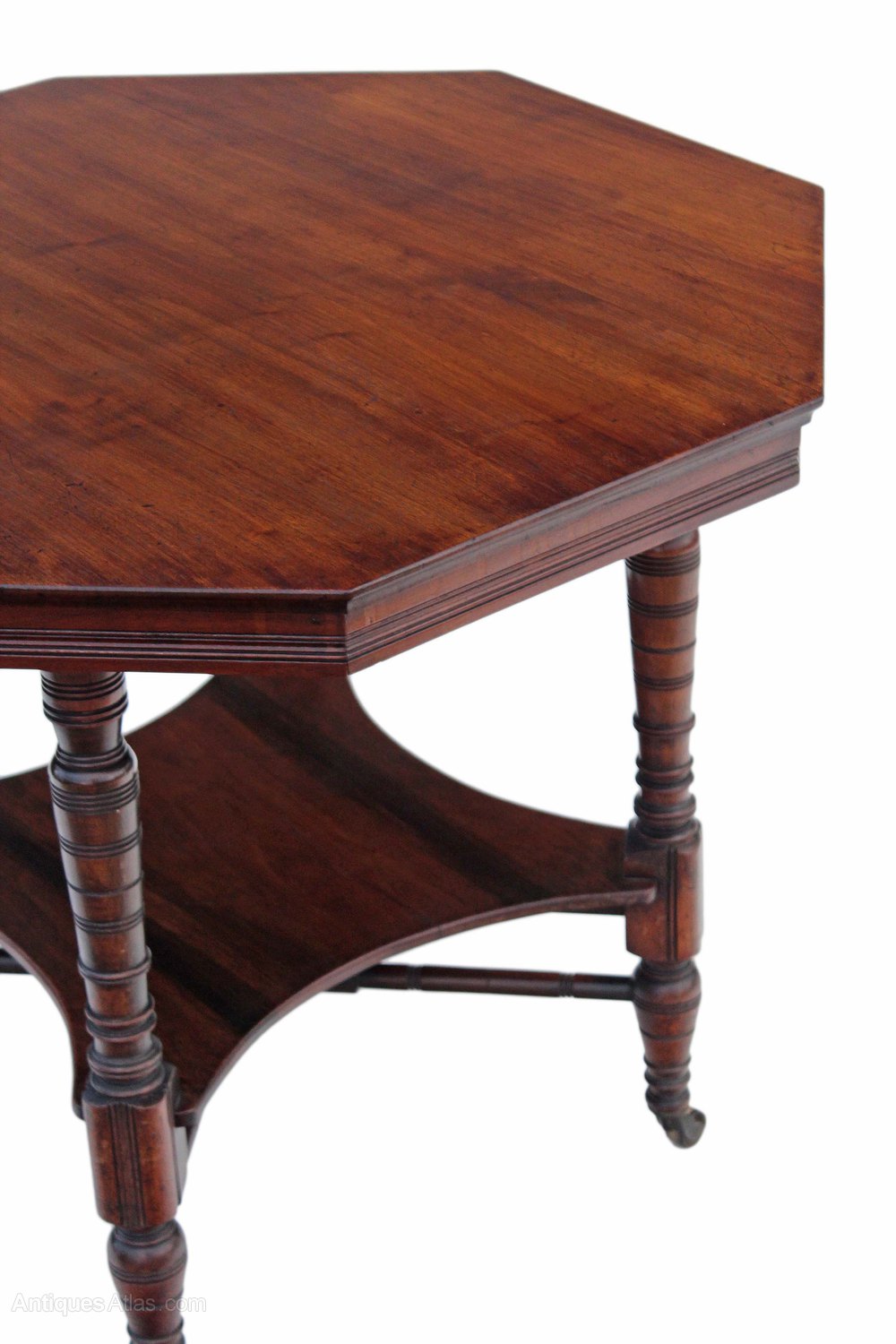 Victorian Walnut Octagonal Centre Window Side Table - Antiques Atlas