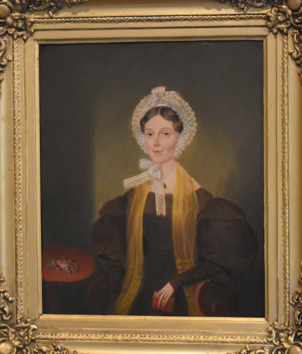 Antiques Atlas - Victorian Oil Portrait Of A Lady