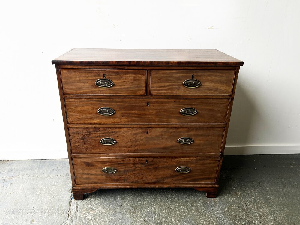 Georgian Antique Mahogany Chest Of Drawers as642a716 - Antiques Atlas
