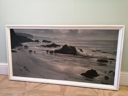 Antiques Atlas - Seascape Print By Violet Parkhurst Vintage