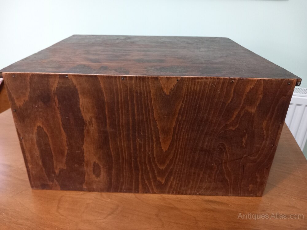 Vintage Table Top Chest Of Drawers Stained Pine - Antiques Atlas