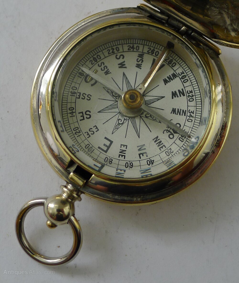 Antiques Atlas - Antique English Brass Cased Compass C.1900 as584a4113 ...