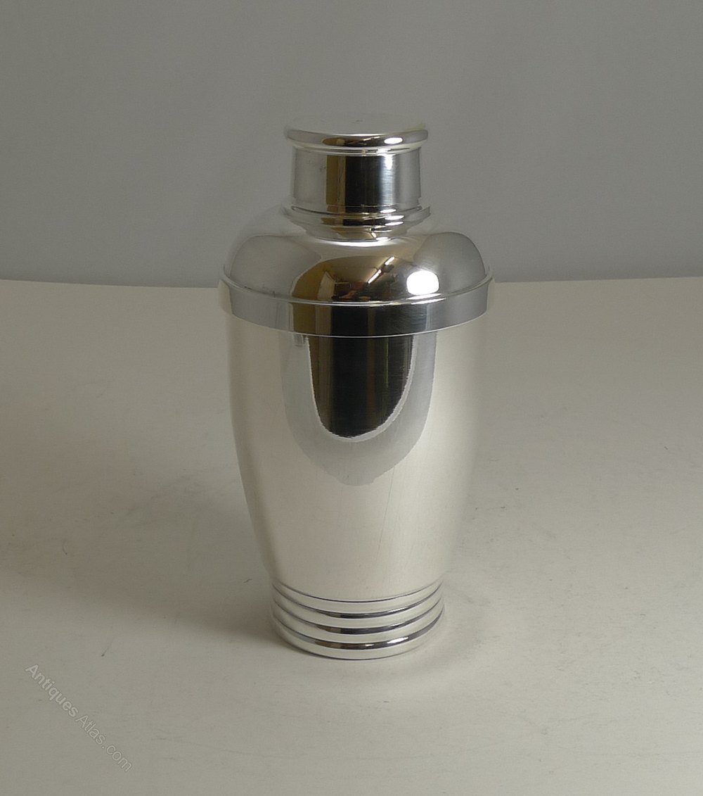 Antiques Atlas - Art Deco Silver Plated Cocktail Shaker C.1930