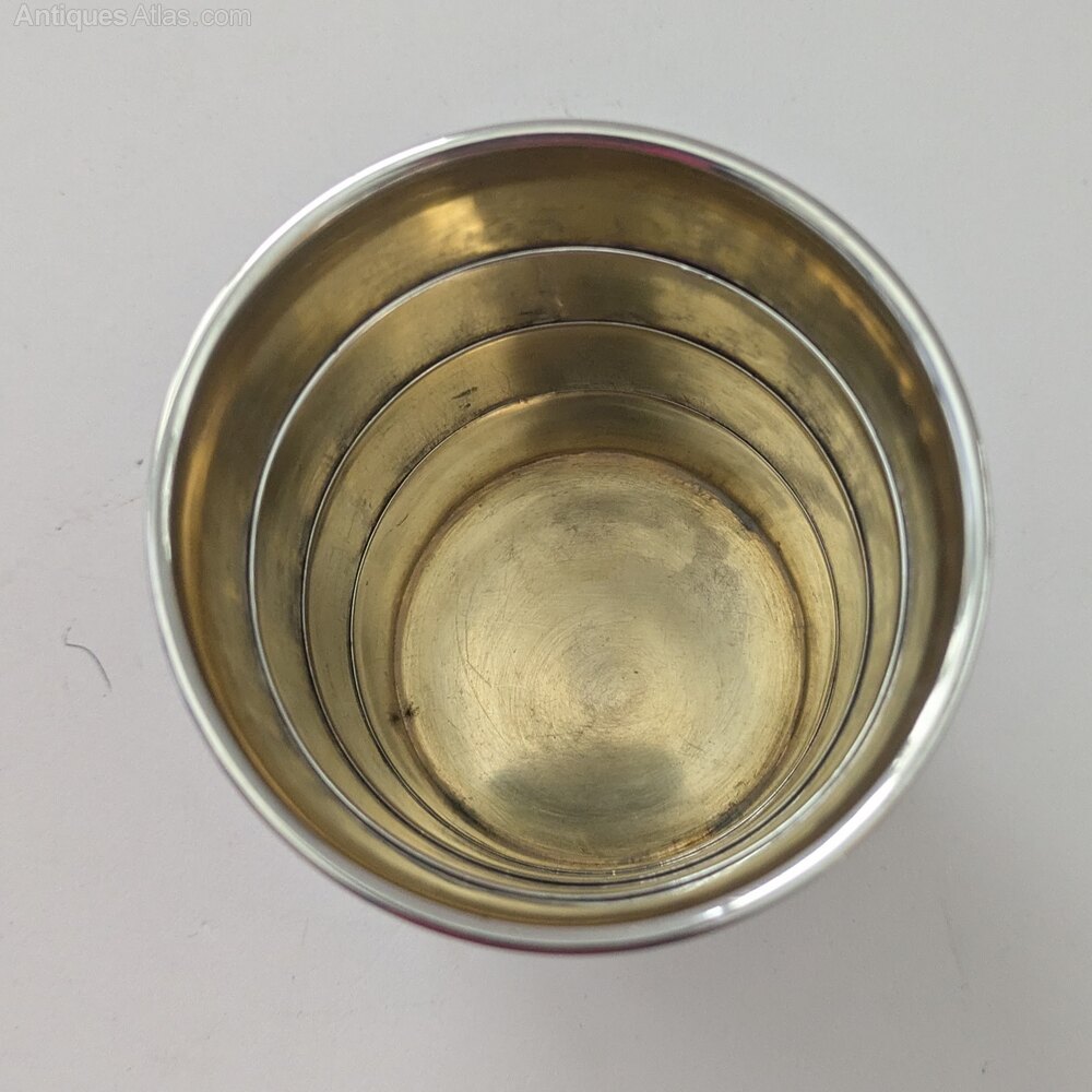 Antiques Atlas - Silver Telescopic Cup / Beaker In Case - 1864 ...