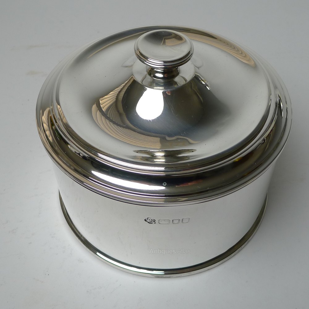 Antiques Atlas - Vintage Solid Silver Biscuit Box By Asprey, London