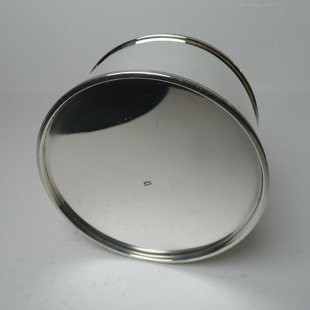 Antiques Atlas - Vintage Solid Silver Biscuit Box By Asprey, London