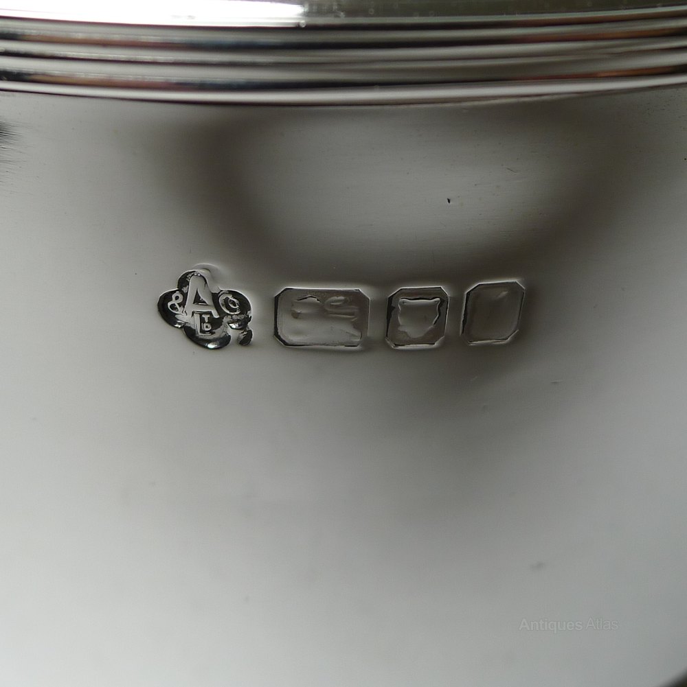 Antiques Atlas - Vintage Solid Silver Biscuit Box By Asprey, London