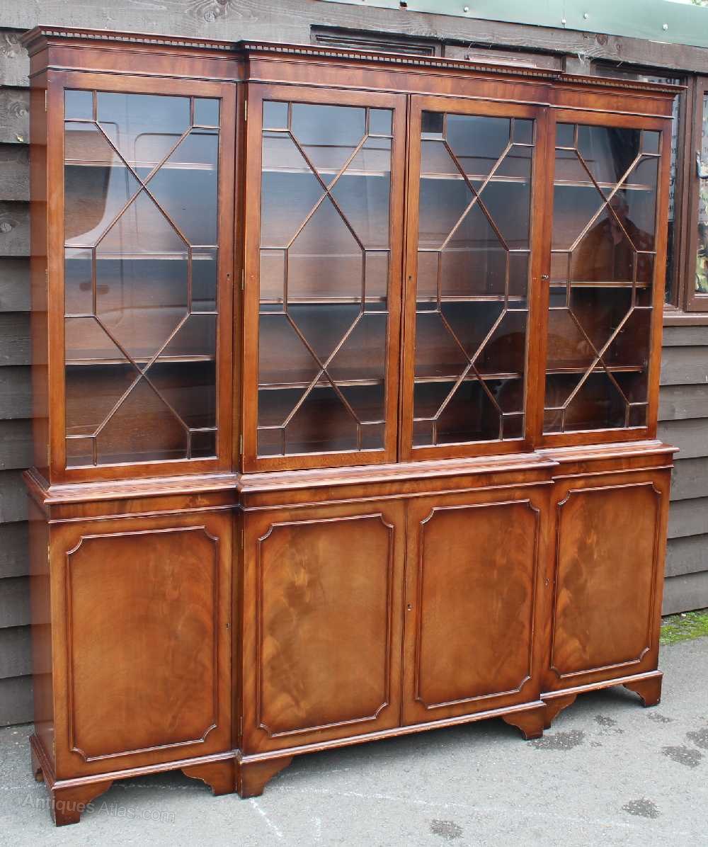 Antiques Atlas - 1960s 4 X Door Mahogany Breakfront Boocase -in Two
