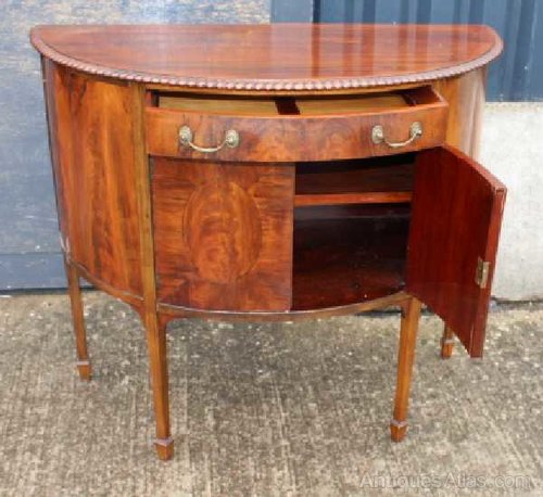 Mahogany Half Moon Side Occasional Table - Antiques Atlas