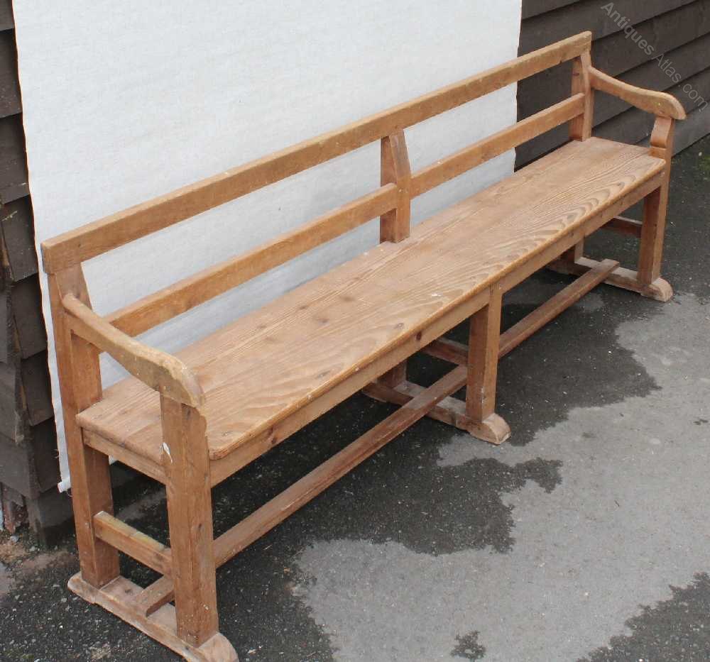 Pair Of Antique Pine Rustic Country Bench Seats - Antiques Atlas