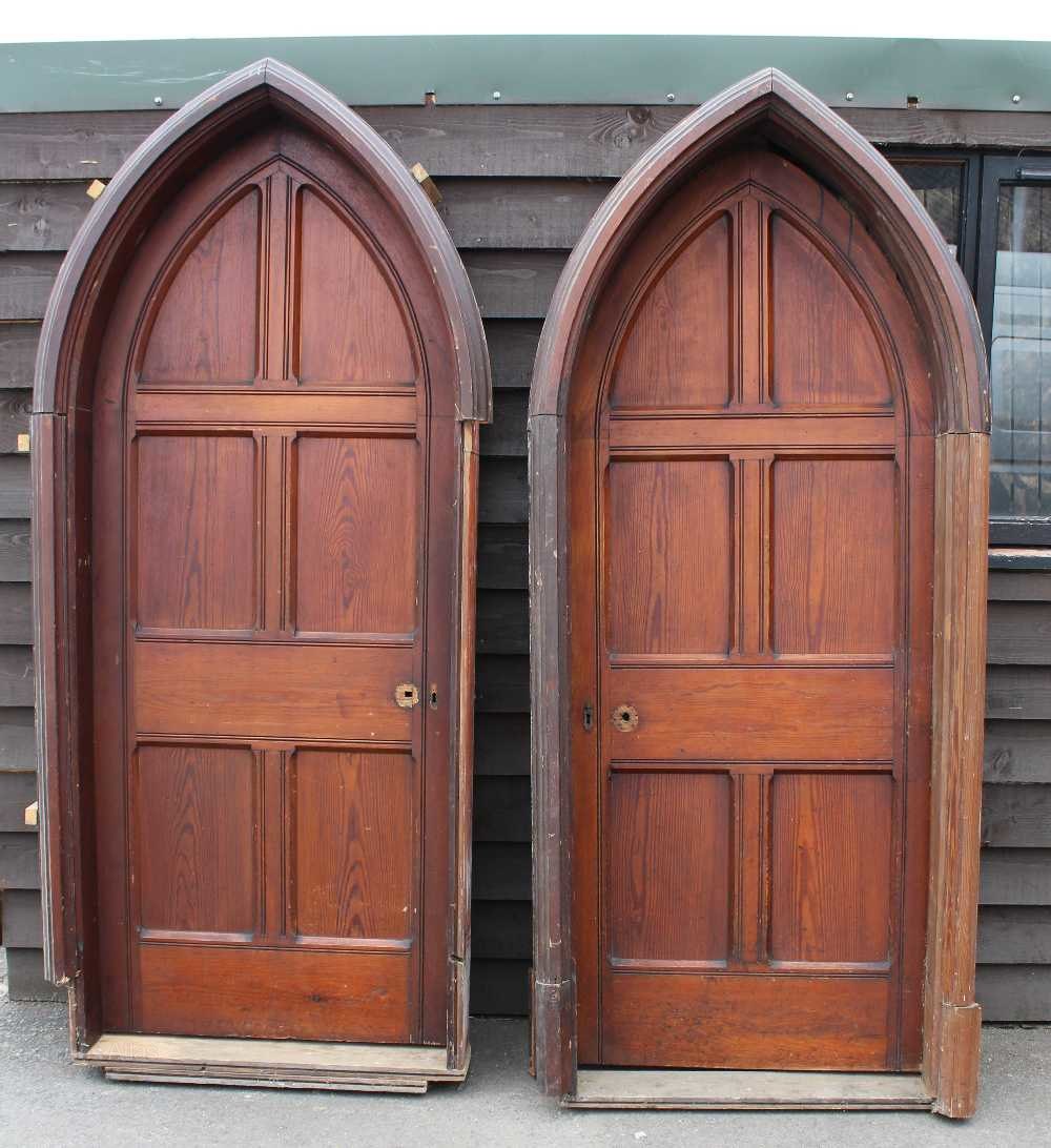 Antiques Atlas - Pair Of Heavy Oak Carved Gothic Style Doors