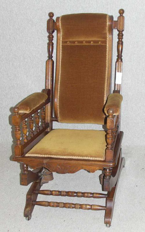 Walnut Boston Rocker - Antiques Atlas