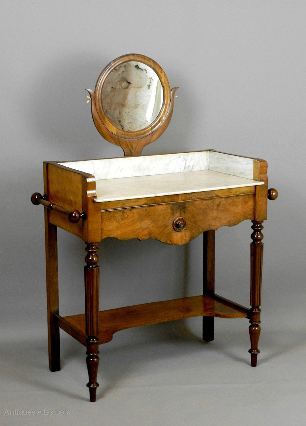 Antique French Walnut Washstand Dressing Table - Antiques Atlas