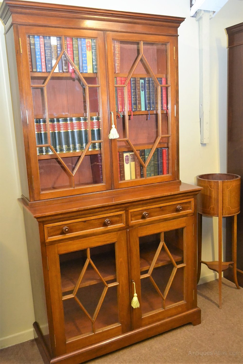 Mahogany Library Bookcase C1900 - Antiques Atlas