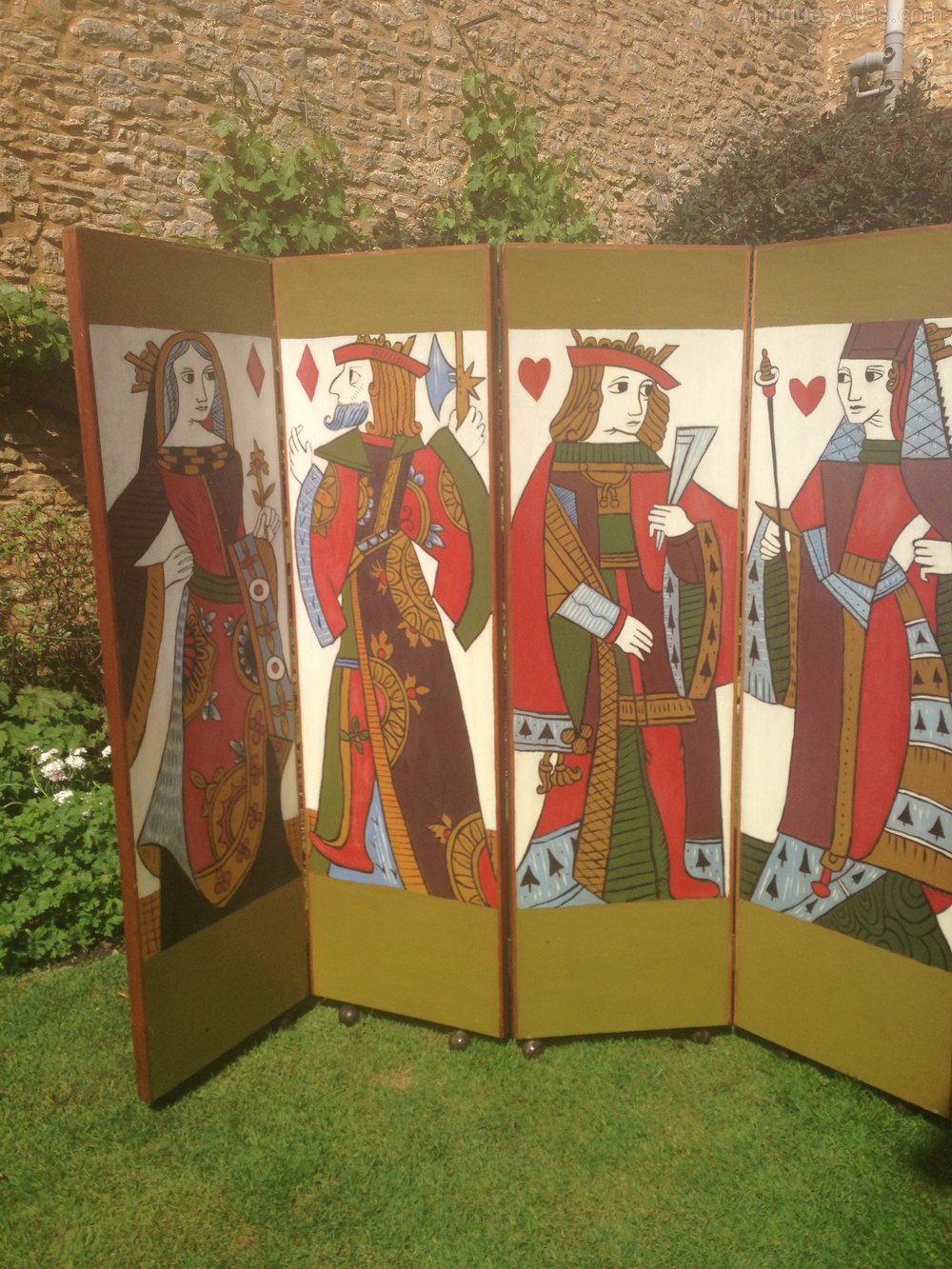 Four Panel Vintage Screen - Antiques Atlas