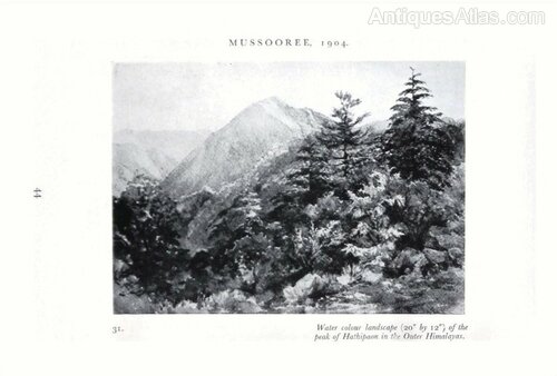 Antiques Atlas - Watercolour Himalayan Landscape Dated 1904 as176a899