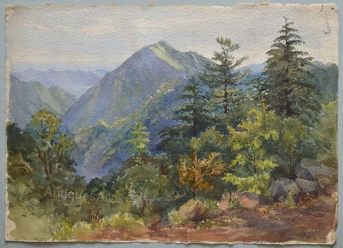 Antiques Atlas - Watercolour Himalayan Landscape Dated 1904 as176a899