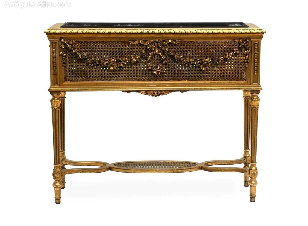 Antique Giltwood And Cane Planter as623a4632 - Antiques Atlas