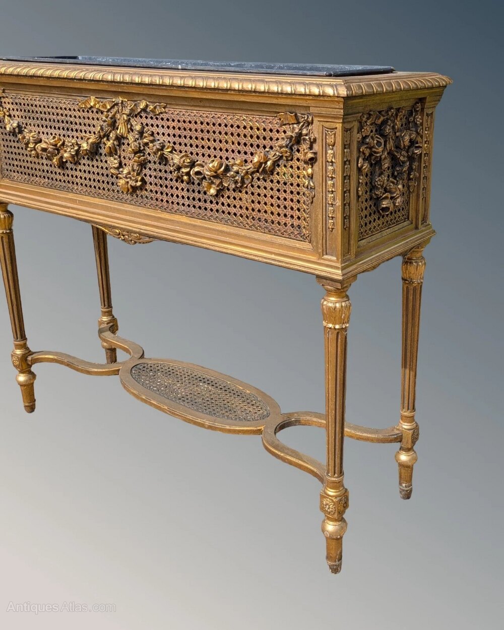 Antique Giltwood And Cane Planter as623a4632 - Antiques Atlas