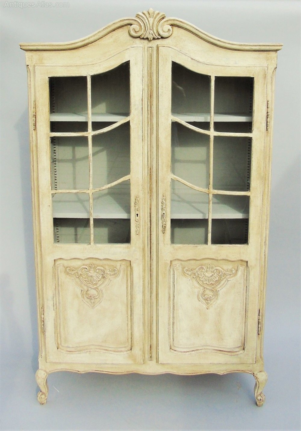 Beautiful Painted French Glazed Cabinet as623a1571 - Antiques Atlas