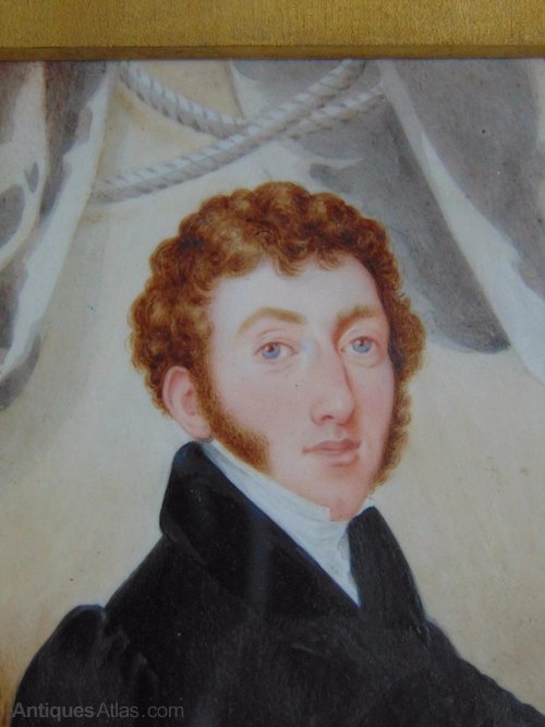 Antiques Atlas - Georgian Gentleman Portrait Painting On Ivory