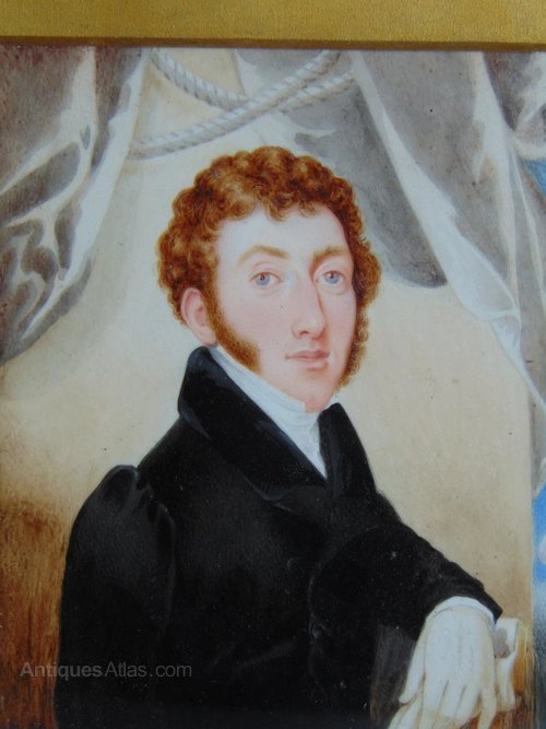 Antiques Atlas - Georgian Gentleman Portrait Painting On Ivory