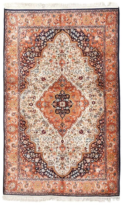 Antiques Atlas - Pretty Kashmir Silk Carpet as623a4624