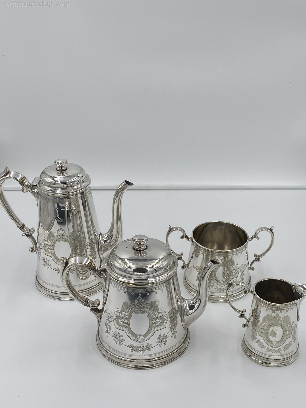 Antiques Atlas - Antique Silver Plated Tea & Coffee Service