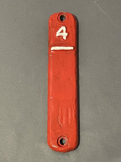 Antiques Atlas - LNWR Signal Box Lever Plate "4/" as218a3952 / XGC-A-325E