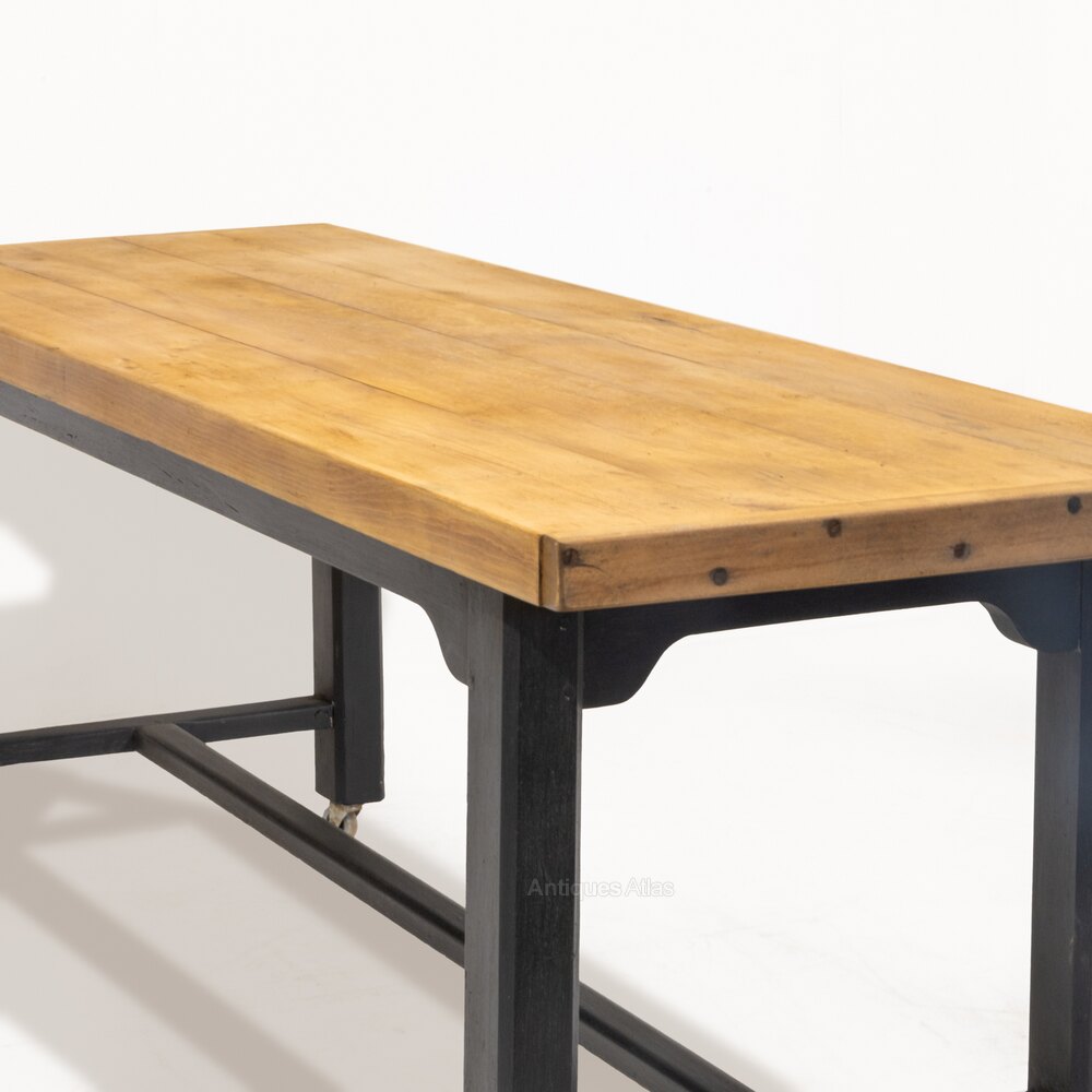 19th Century Beech Top Kitchen Prep Table as672a754 / RWI 9192 ...