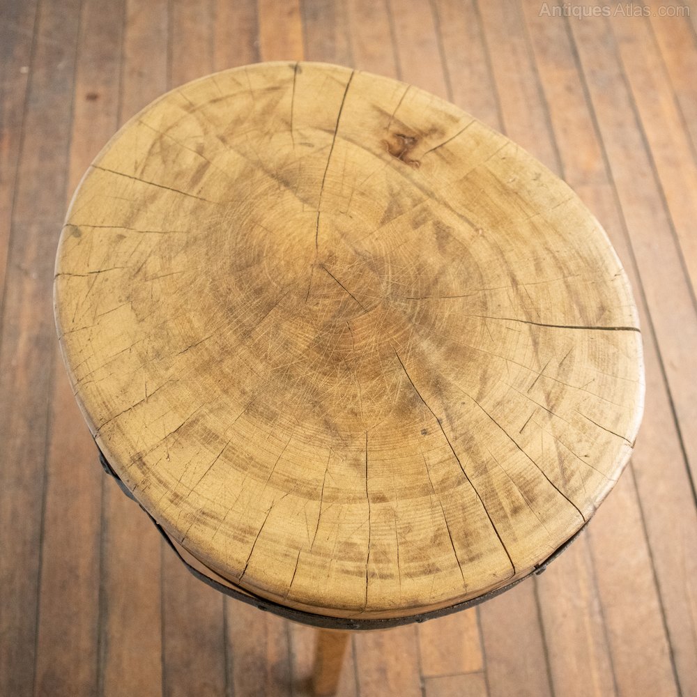 French Butchers / Chopping Block - Antiques Atlas